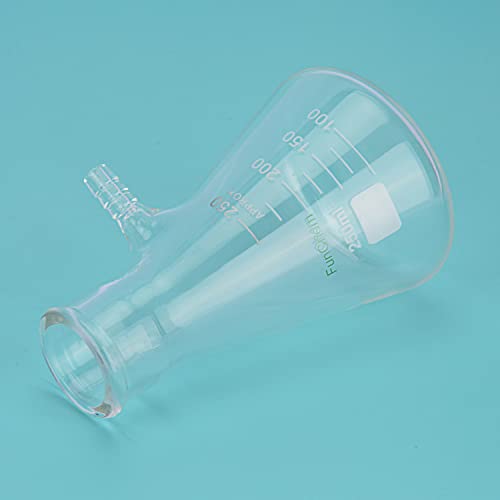 FunChem 250 mL Glass Filtering Flask, Bolt Neck with Tubulation