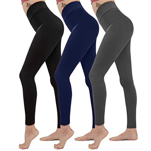 Burpada 3Pack High Waisted Yoga Pants for Women, Soft Tummy Control Stretch Athletic Running Workout Leggings Yoga Pants