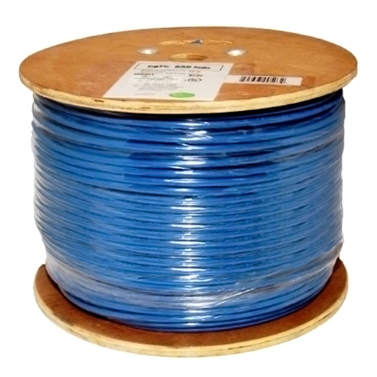 Vertical Cable Cat6, 550 MHz, Shielded, 23AWG, Solid Bare Copper, 1000ft, Bulk Ethernet Cable, Blue