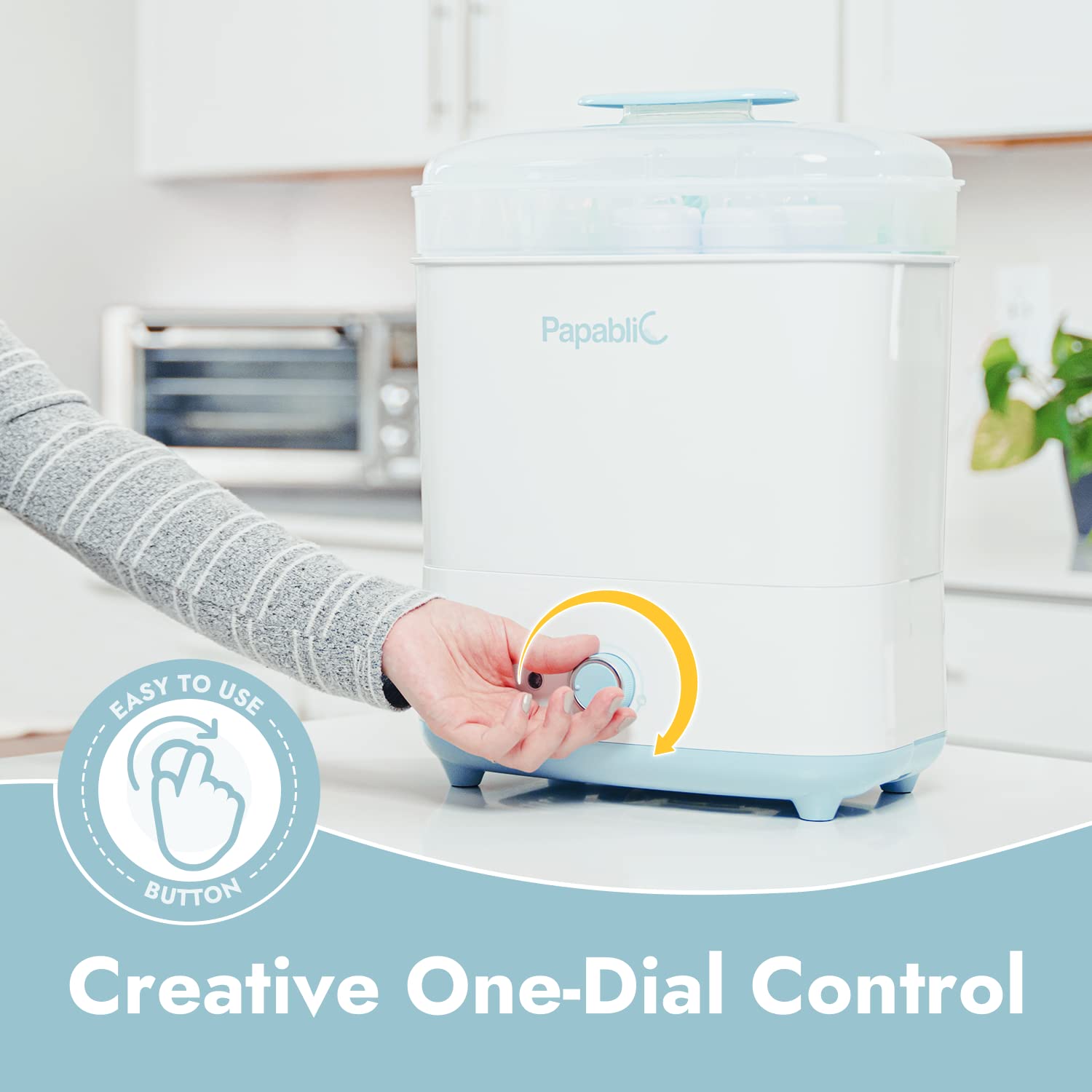 Bottle Electric Steam Sterilizer and Dryer Bundle with Baby Bottle Warmer Pro