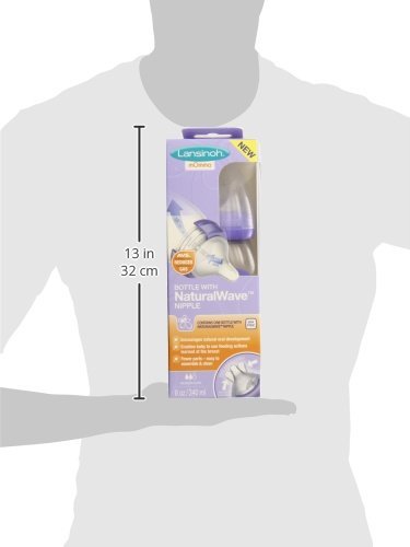 Lansinoh mOmma Breastmilk Feeding Bottle with NaturalWave Nipple, 8 Ounce, BPA