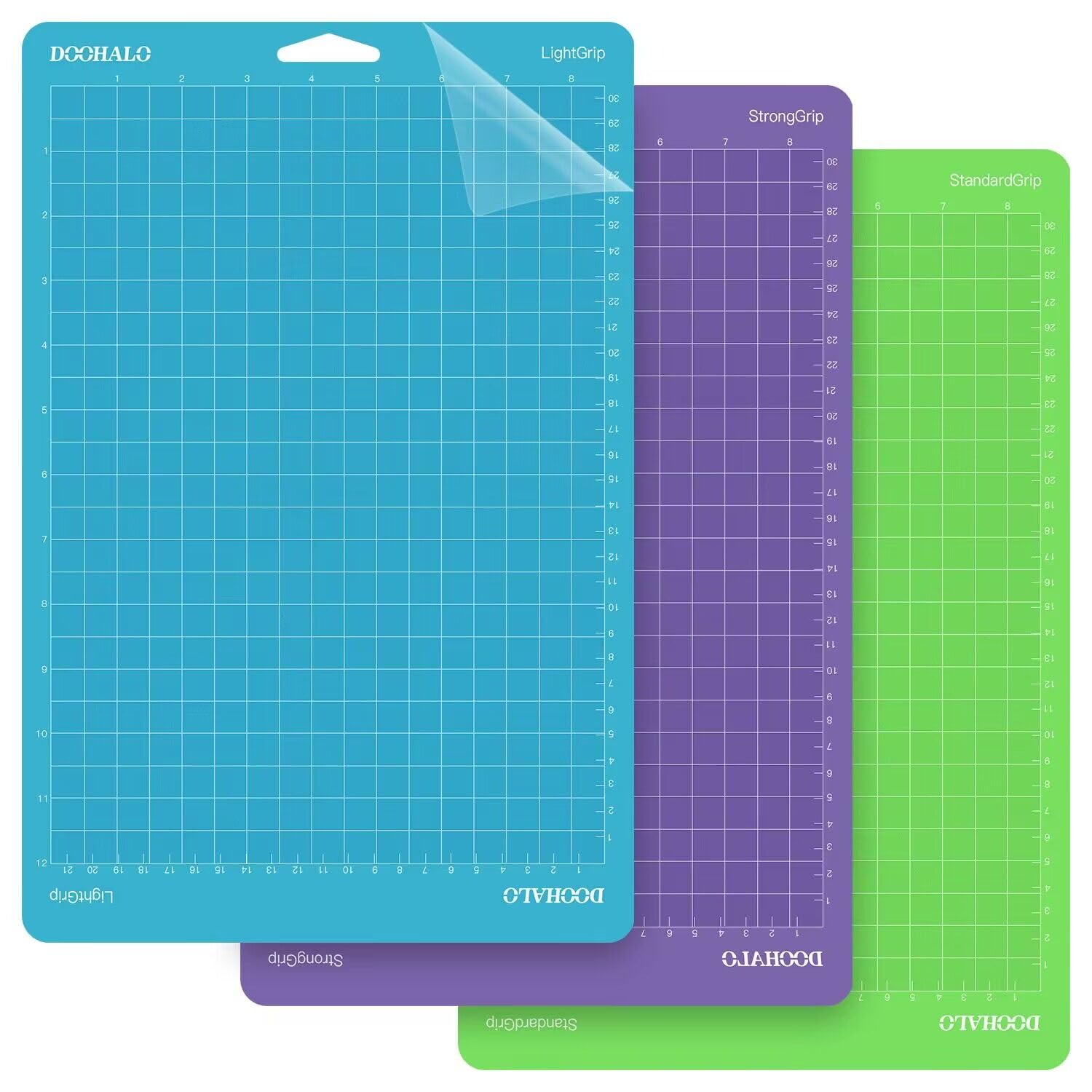 DOOHALO Cutting Mat for Cricut Joy Xtra 3 Pack Replacement Variety Standard Grip Light Grip Strong Grip Adhesive Cut Mats