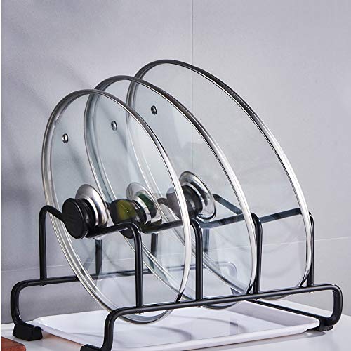 BHVXW Iron Cutting Board Frame Chopping Board Pot Lid Holder Organizer Wall Mount Bakeware Pan Lid Cover Rack Holder Kitchen Tools (Color : D)