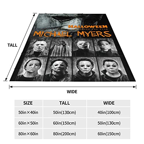 GIMCJOK Nice Michael Halloween Myers Throw Blanket, Flannel Blankets and Throws for Couch, Super Cozy Air Conditioned Blanket 40''x50''