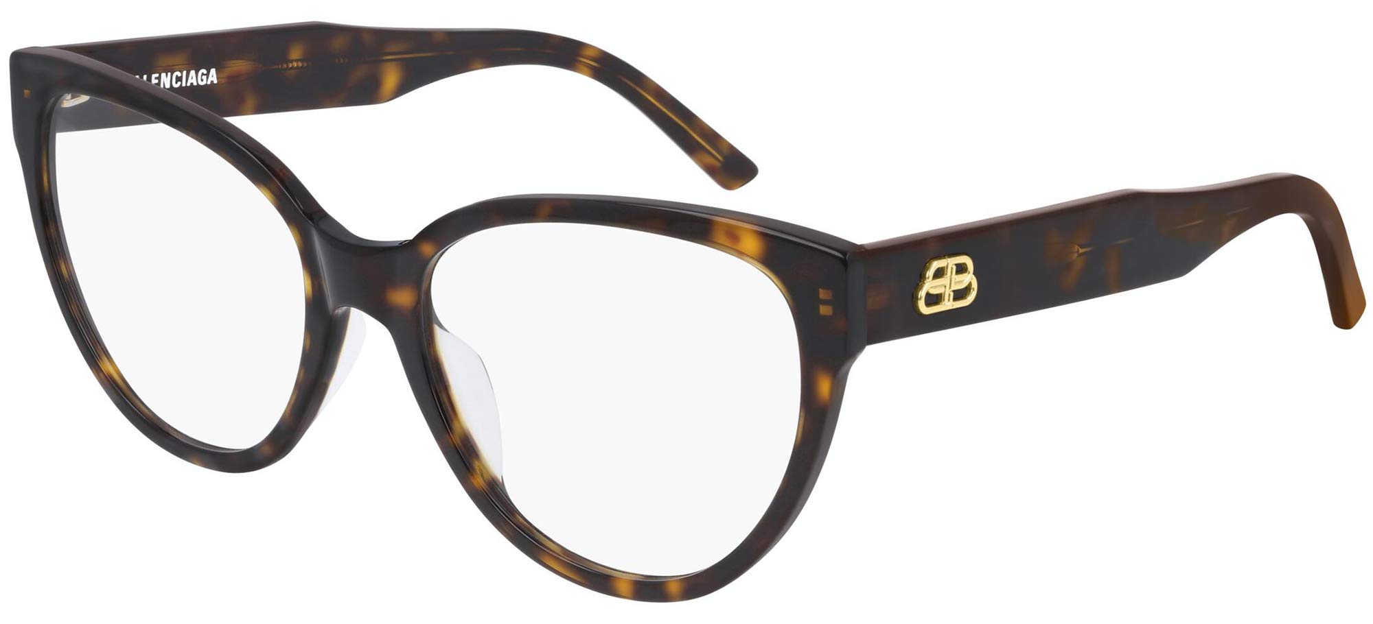 Balenciaga BB0064O 002 Eyeglasses Women's Havana Full Rim Optical Frame 54mm