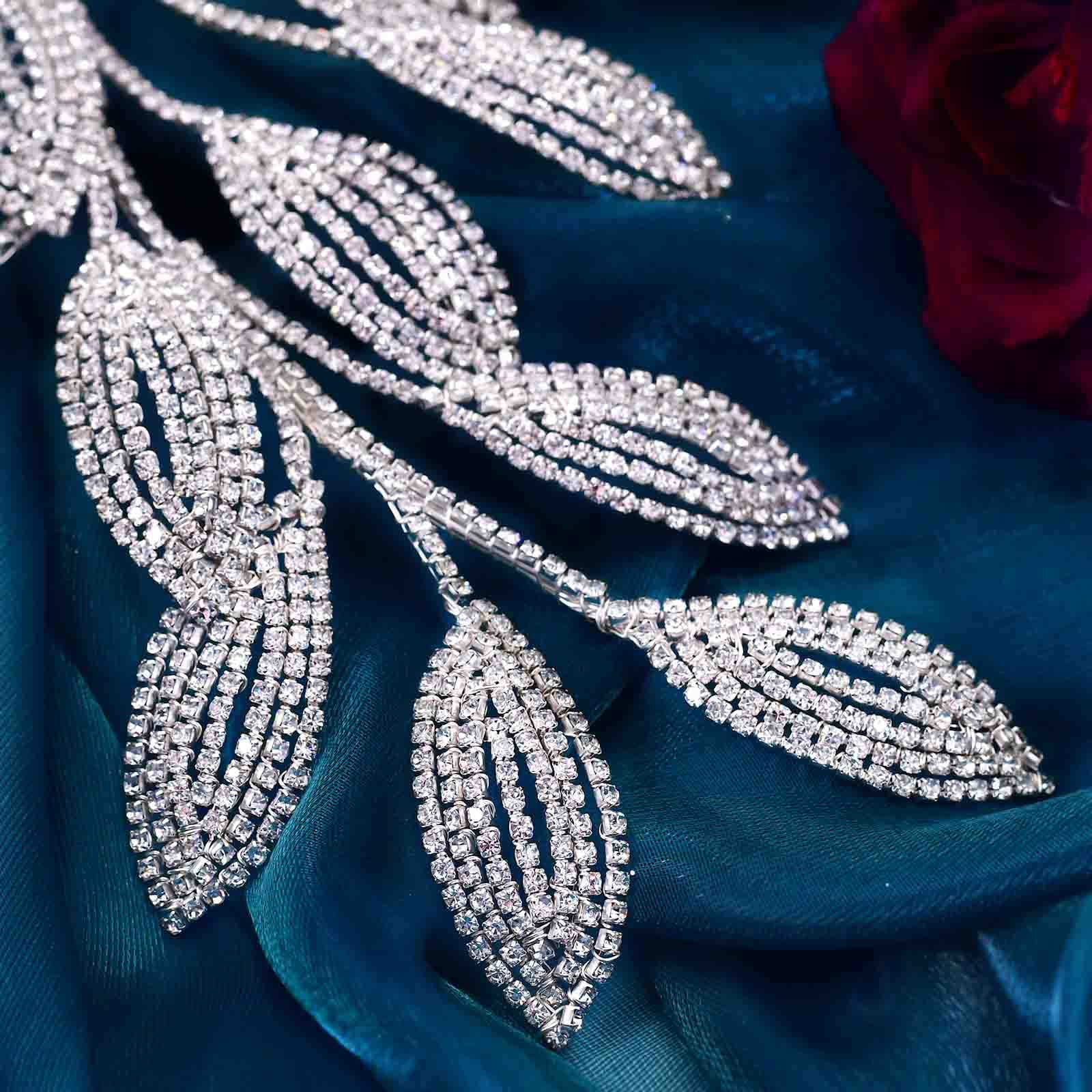 azaleas Bride Wedding Headband, Wedding Rhinestone Bridal Hair Comb,Rhinestone Bridal Bridesmaid Hair Clips Accessories (Silver)