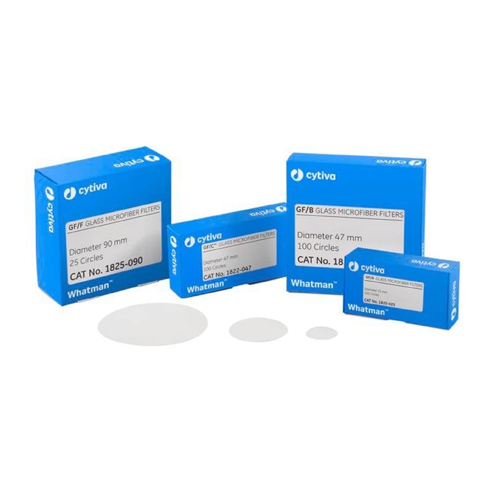 Whatman 1820-021 Glass Microfiber Binder Free Filter, 1.6 Micron, 4.3 s/100mL Flow Rate, Grade GF/A, 2.1cm Diameter (Pack of 100)