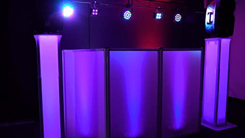 Rockville Battery PAR 50 Black, 10 Pack Rechargeable RGB Wash Lights with Charging Flight Case, Includes RF Remote, 10 Hour Battery Life, Perfect for Events, Parties & DJ Gigs