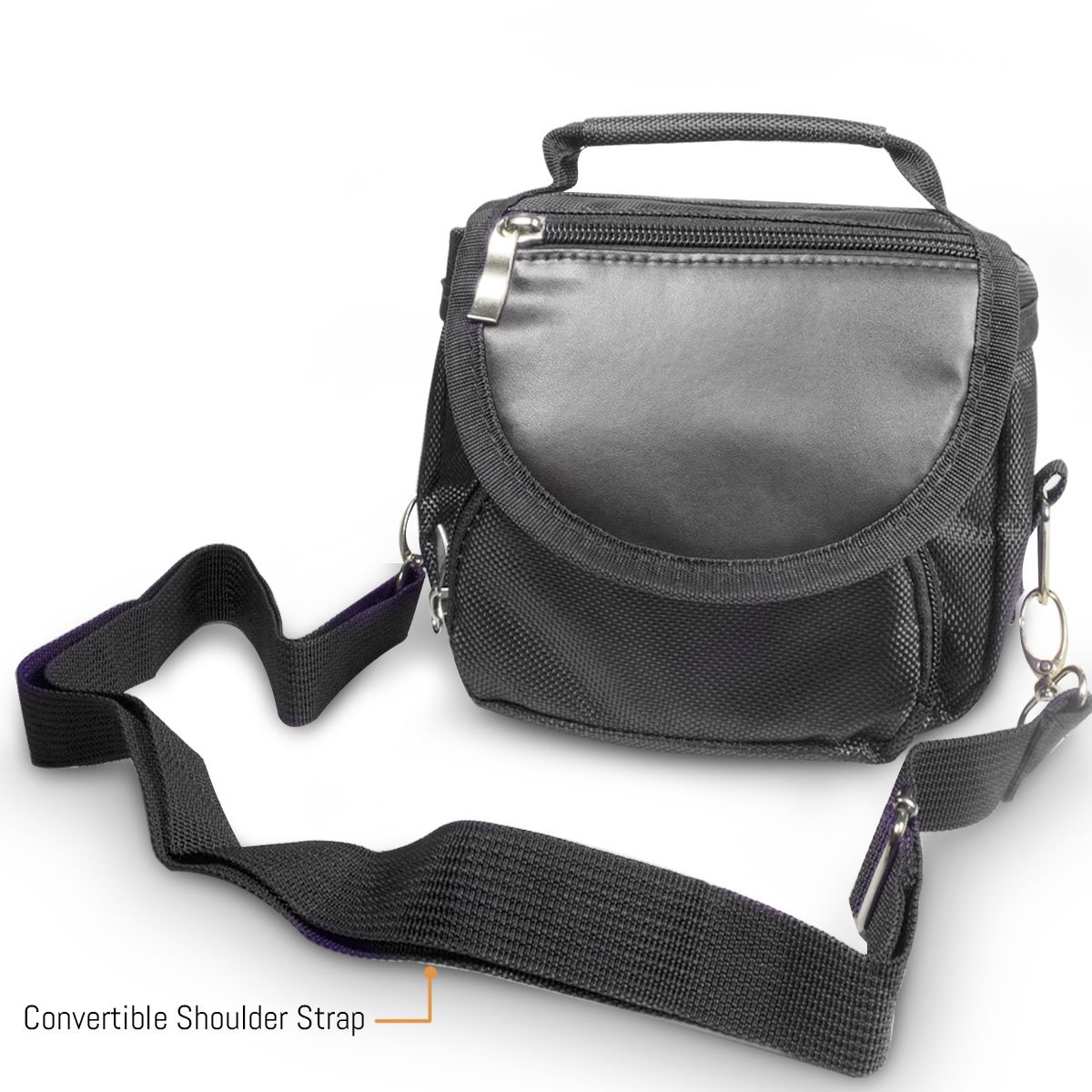 Orzly® Travel & Storage Bag for Nintendo NES Classic Edition (New 2016 Model Mini Version of NES Console) - Fits Console + Cable + 2 Controllers - Includes Shoulder Strap + Carry Handle - Black
