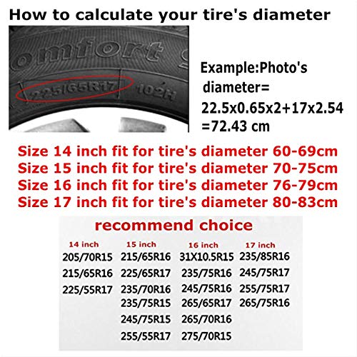 Firefighter Flag Tire Covers Spare Wheel Tire Cover Protectors Weatherproof Universal Fit Truck, Trailer Rv, SUV 14 Inch