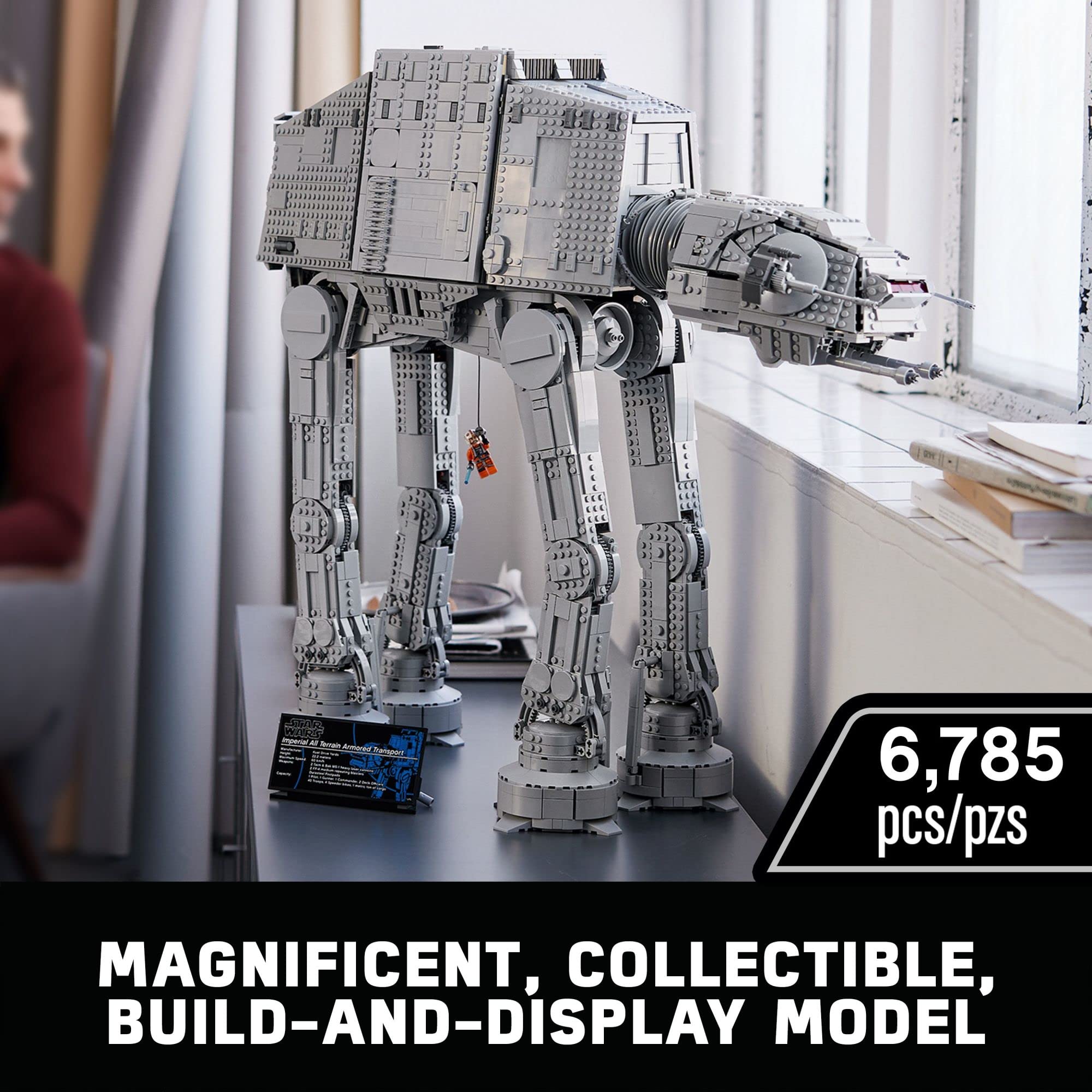 LEGO Star Wars at-at Walker 75313 Buildable Model - Collectible Set for Adults, Ultimate Build and Display Set, 9 Minifigures Including General Veers, Luke Skywalker, Snowtroopers and at-at Drivers