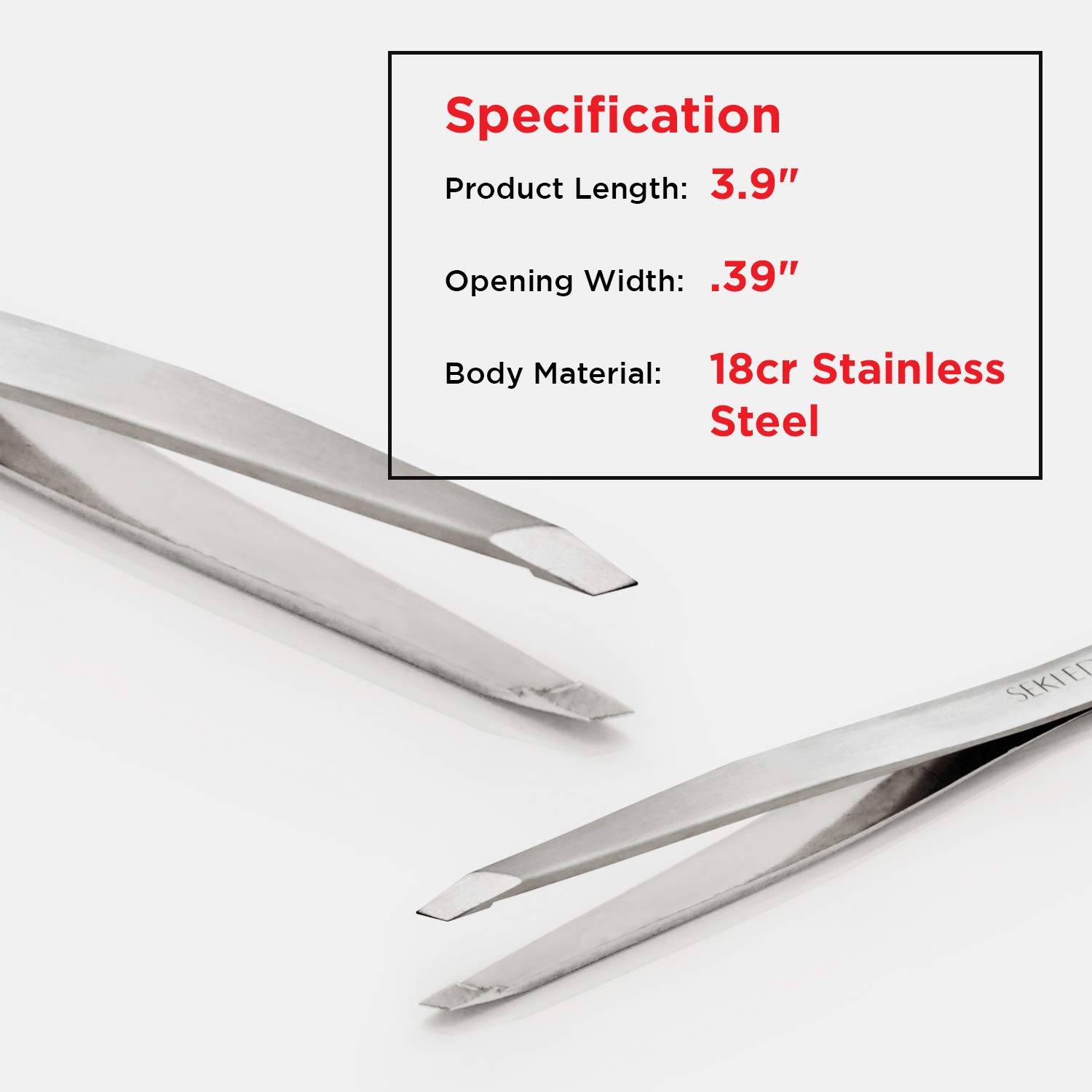 SEKI EDGE SS-513- Stainless Steel Slant Tweezer