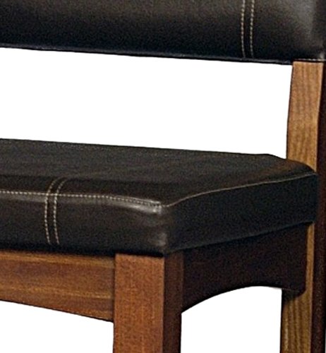 Linon Home Decor Milano Bar Stool, Medium Dark Walnut, 30-Inch