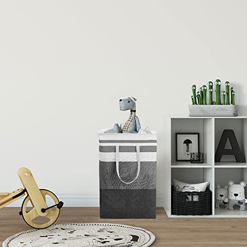 Firlar 2PCS Laundry Basket,15.7×11.5inch Folding Laundry Hamper,Dirty Clothes Organizer,Large Capacity Dirty Laundry Hamper,Laundry Hamper with Lid,Portable Dirty Clothes Basket for Clothes Storage