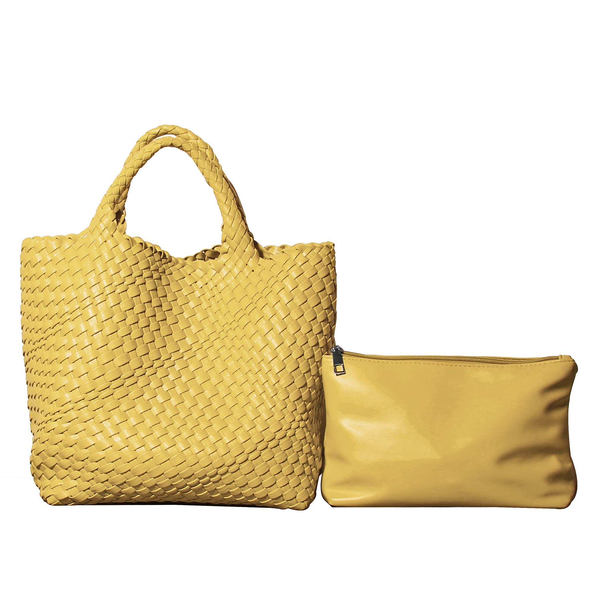 BZXHVSHA Women's Tote Bag Large Capacity Handbags And Purse For Ladies (Yellow)