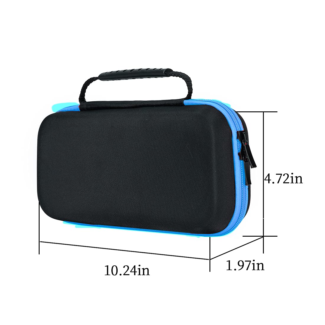 Widfre Carry Case for Nintendo Switch Console & Accessories, Hard Travel Case Compatible with Switch, Portable Carry Case with Handle, Dual Zippers, Bag for Game Storage Accessories