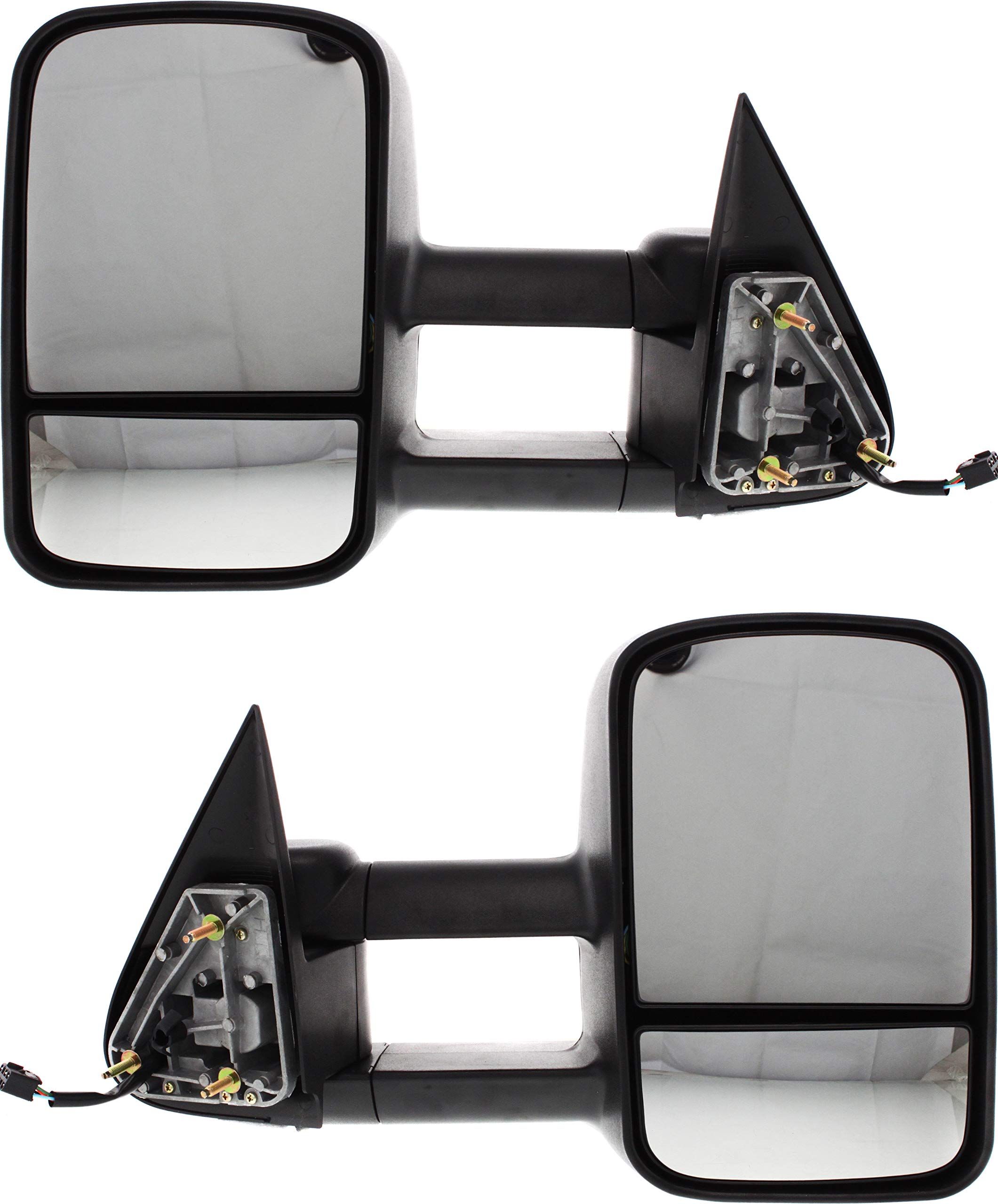 Kool Vue Driver & Passenger Side Power Heated Towing Mirrors for Chevrolet Silverado 1500 1999-2007 Textured Extended Cab & Standard Cab