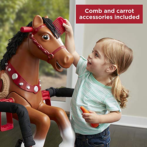 Radio Flyer Blaze Interactive Riding Horse, Brown Ride On Toy