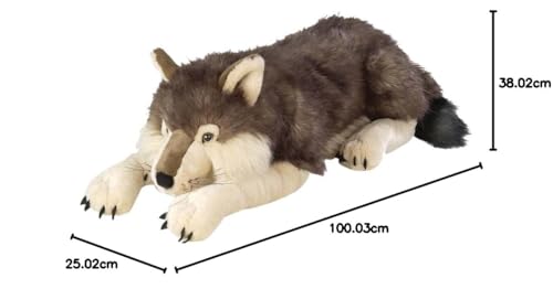 Wild Republic Jumbo Wolf Plush, Giant Stuffed Animal, Plush Toy, Gifts for Kids, 30 Inches