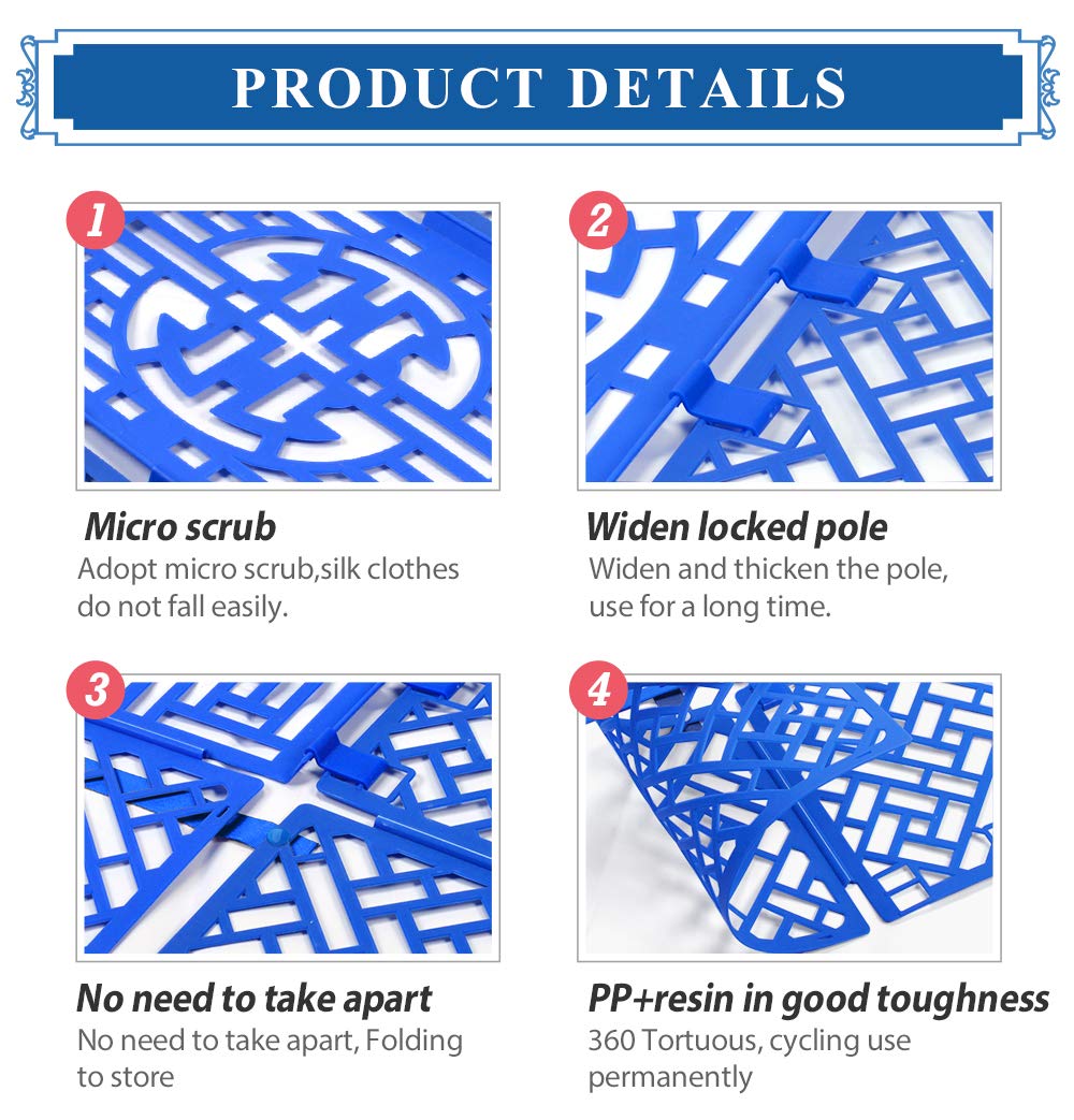 BoxLegend Shirt Folding Board t Shirts Clothes Folder Durable Plastic Laundry folders Portable Folding Boards for Travel Blue