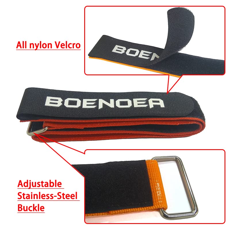 Boenoea Bike Rack Strap Bicycle Wheel Stabilizer Straps with Gel Grip Adjustable Nylon Bike Straps