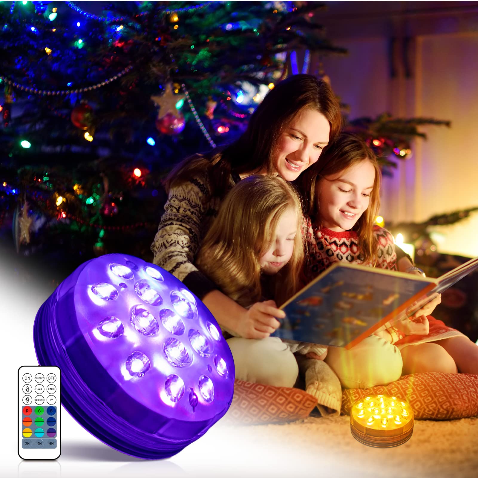 Christmas lights outdoor led Christmas tree light for house window yard decorations indoor battery powered pathway light multi colored multicolor Christmas pool bedroom party bathtub decoration lights