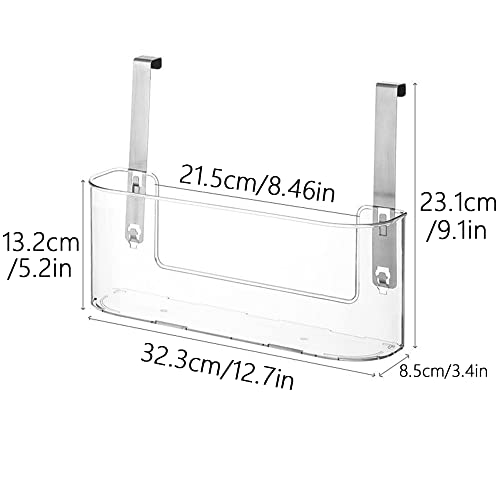 HIEEY 2 PACK Over the Cabinet Door Organizer Holder,Wall Mounted Storage Rack Hanging Shelf for Kitchen Cabinet, Cupboard, Pantry Door or Bathroom Shower Cosmetic