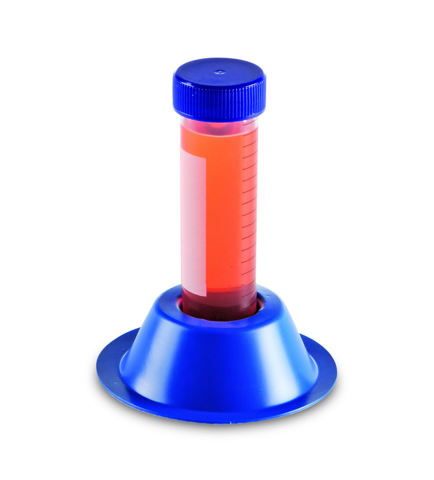 Heathrow Scientific HD23053A Polystyrene 1-Well Friction-Fit Rack for 50mL Tubes, Blue (Pack of 5)