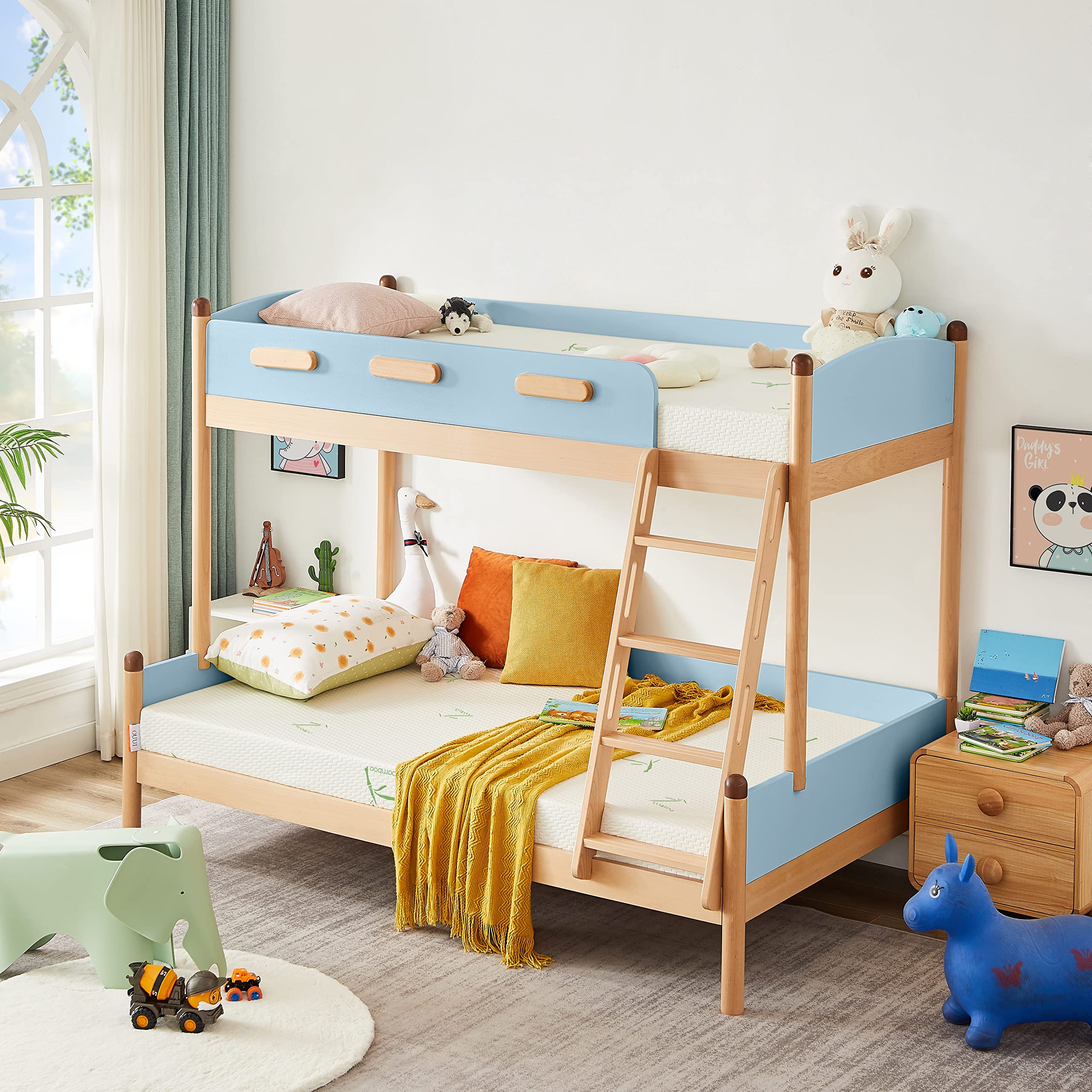 OUUI Twin XL Mattress, 6 Inch Memory Foam Mattress in a Box for Kids with Breathable Bamboo Cover, Medium Firm Gel Mattress for Bunk Bed, Trundle Bed, CertiPUR-US Certified