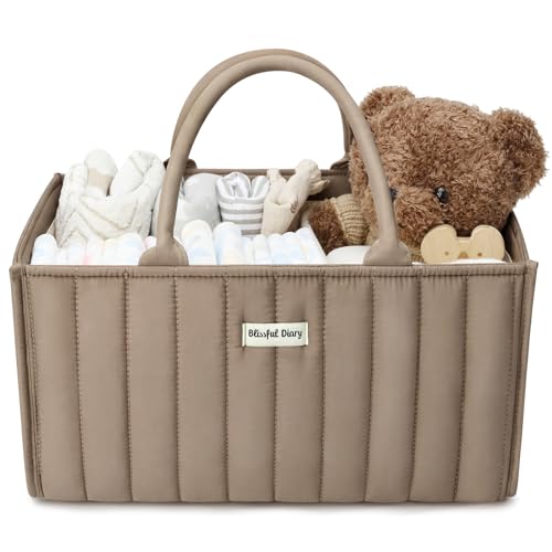 Blissful Diary Baby Diaper Caddy Organizer - Sage Green, Stylish, Portable, Organized, Practical