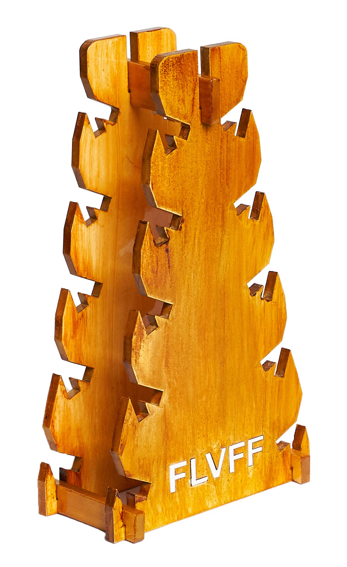 FLVFF Fingerboard Display Rack Storage Organizer Exhibit Finger Skate Rail ramps and Parks (RA1) (Brushed Light Brown)