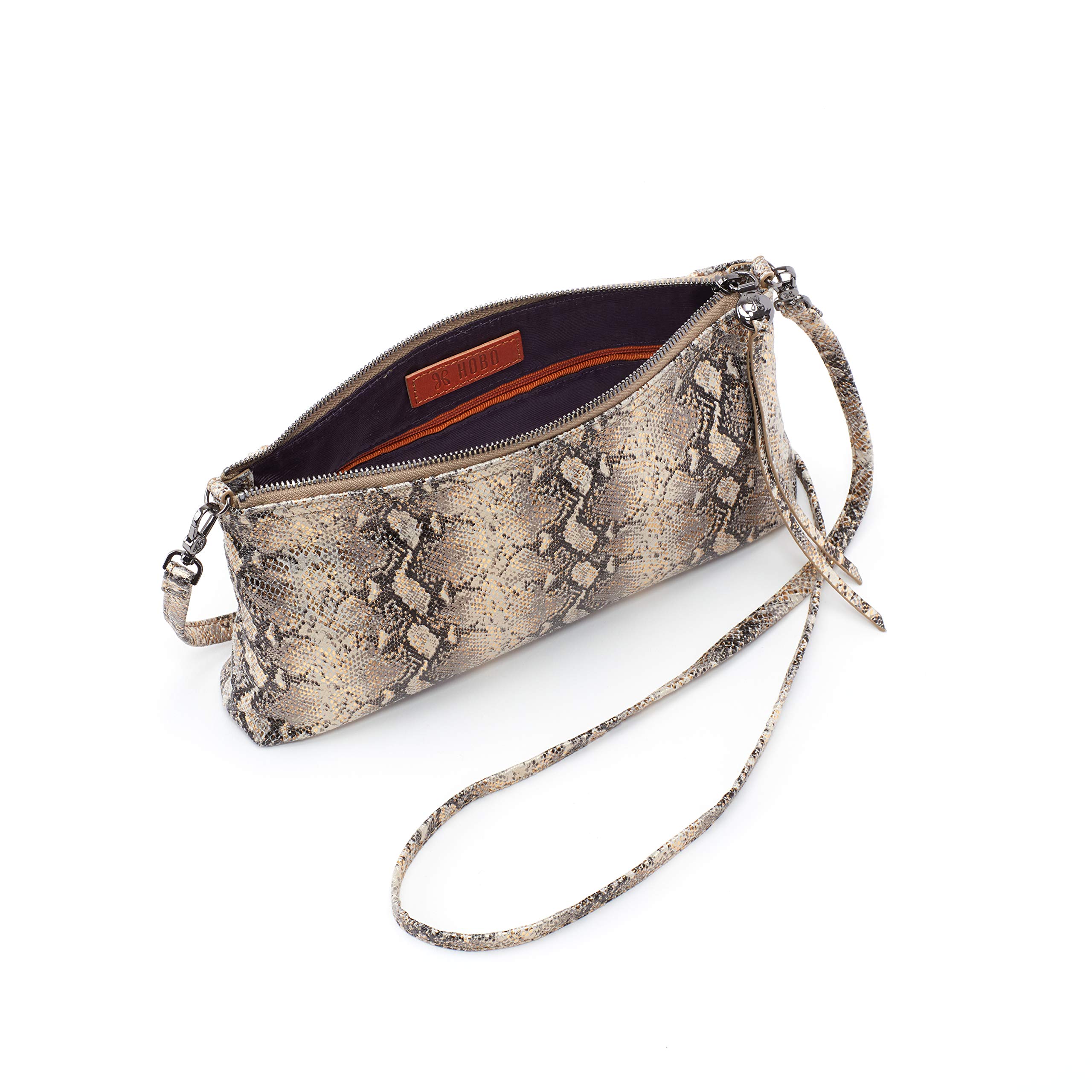 Hobo Womens Leather Crossbody Bag (Glam Snake, One Size)