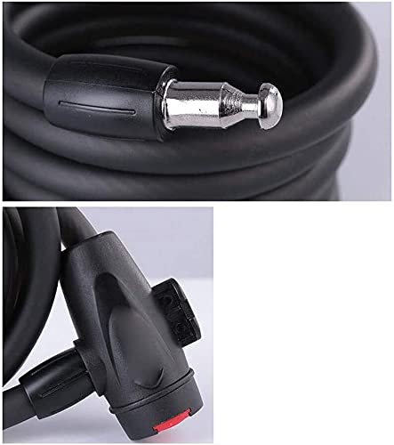 Bicycle Lock, 120/180Cm, with Key Cable Lock, Suitable for Bicycle Tricycle Scooter Lock, Anti-Theft Mountain Bike Lock(Size:180cm)