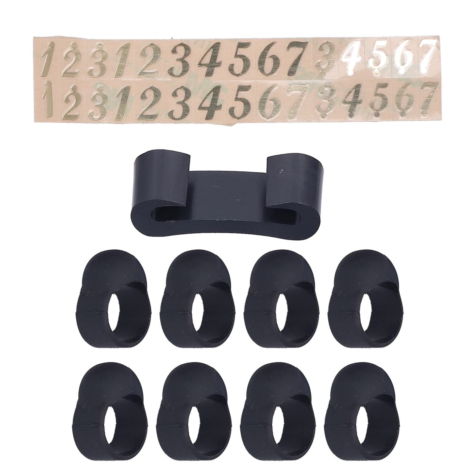 Silicone Drum Finger Sleeve, Standard Sizes Percussion Accessories Soft Drumstick Support Scratch Resistant with Number Sticker for Tongue Drums