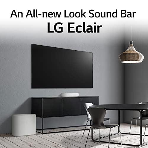 LG Eclair QP5 Sound Bar 3.1.2ch, Dolby Atmos & DTS:X with Upfiring Height Speakers Compact Design, 4K & HDR Passthrough, Black - 2021