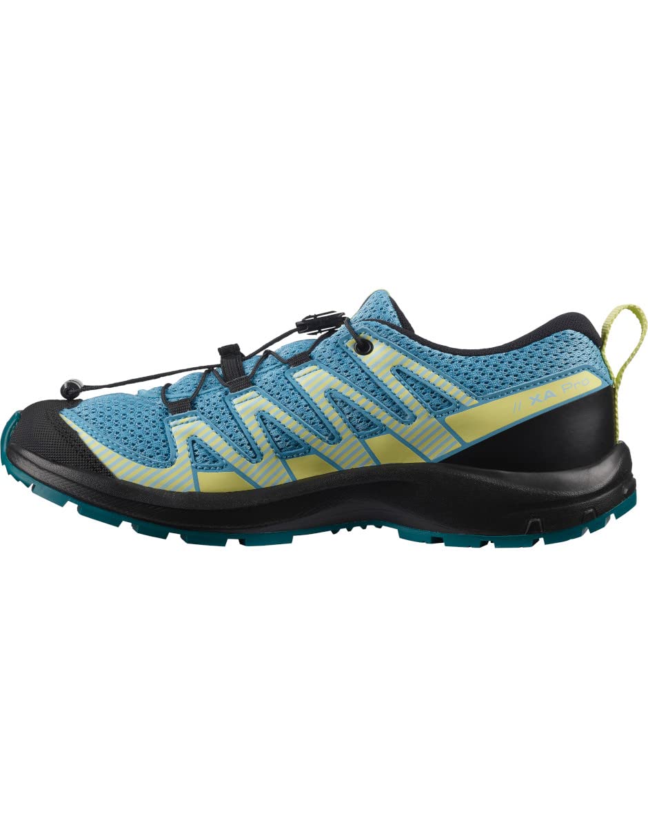 Salomon Kid's XA PRO V8 Trail Running Shoes, Delphinium Blue/Black/Charlock, 6 Big Kid
