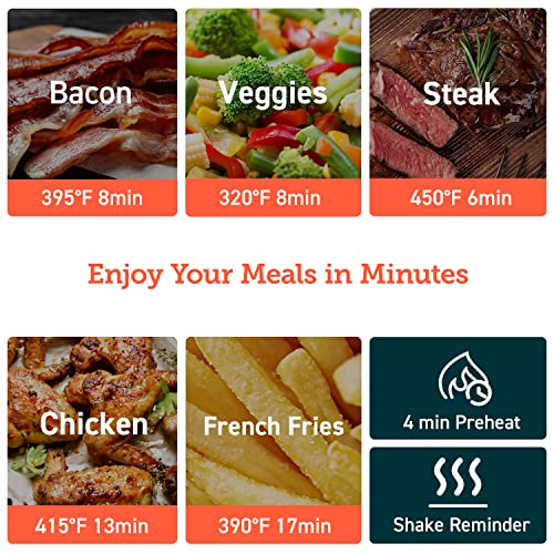 COSORI Air Fryer 4 Qt, 7 Cooking Functions Airfryer, 150+ Recipes on Free App, 97% less fat Freidora de Aire, Dishwasher-safe, Designed for 1-3 People, Lite 4.0-Quart, Smart, Truffle Gray