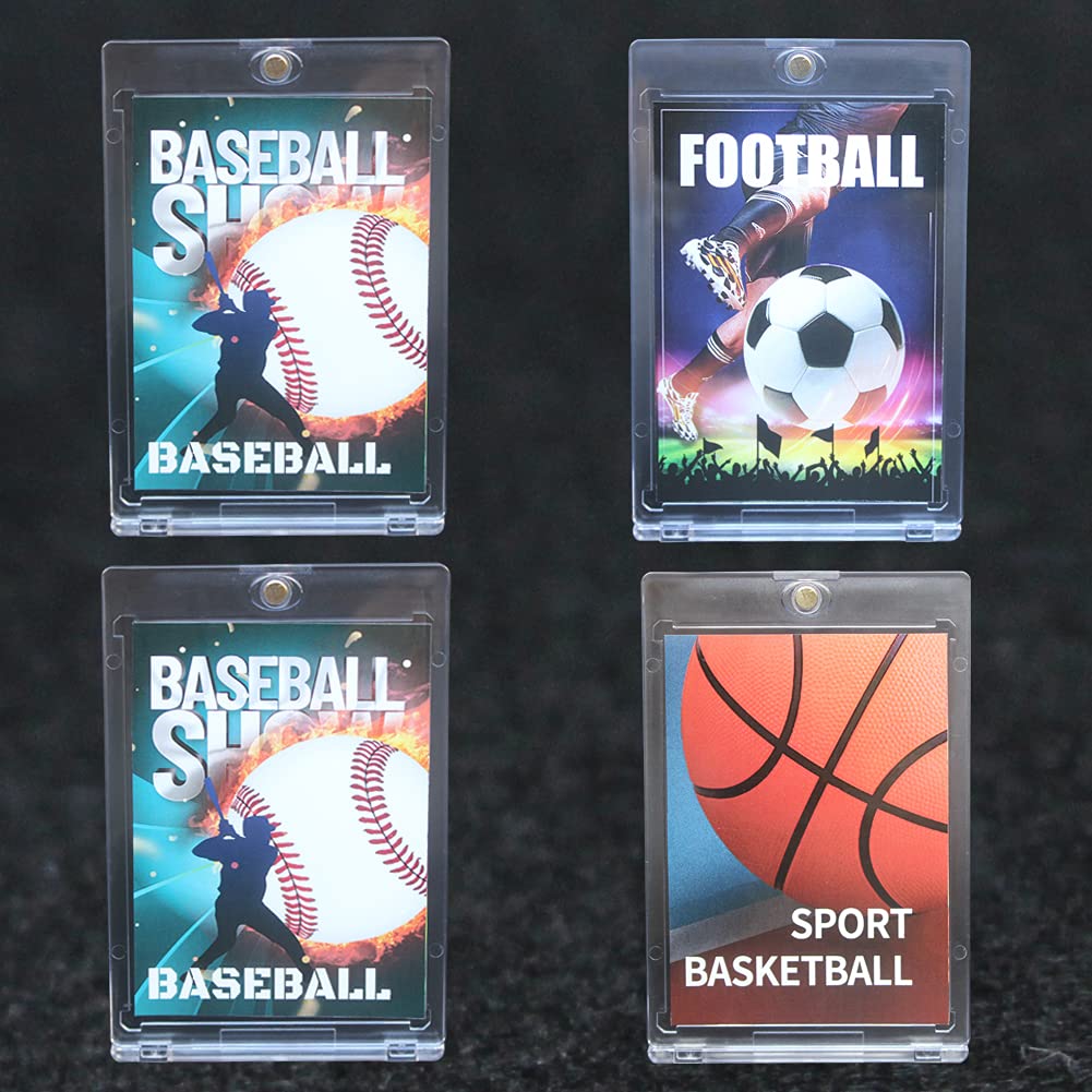 WINTRA 5 Count 35pt Magnetic Card Holder Cases, Magnet Closure Card Protectors for Standard Trading Cards and Regular Sports Cards