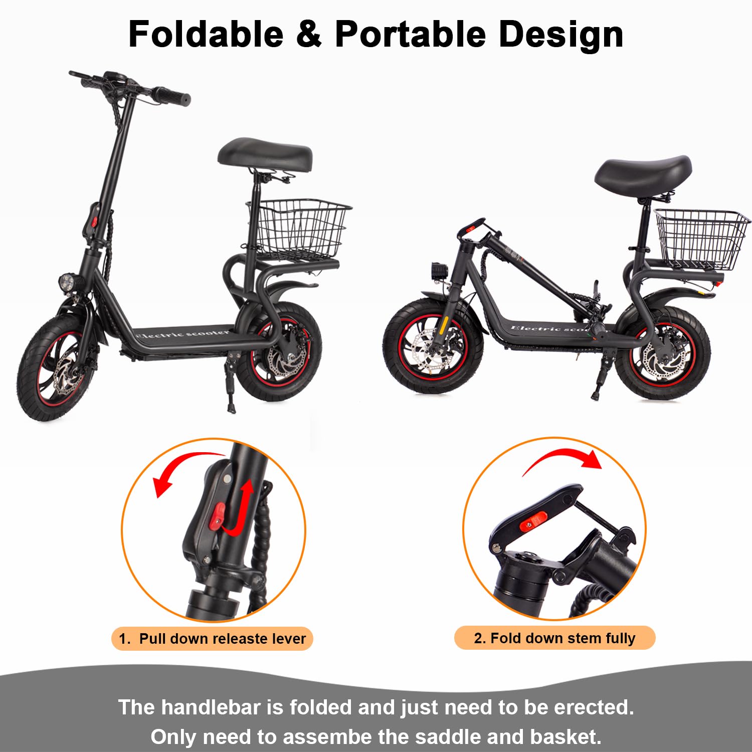 AVPLUS Electric KickScooter, Powerful 500W Motor, 10" Solid Tires, Speed up to19-22 Mph,18-22Miles Range, Smart and Large LCD Display Folding Commuter Electric Scooter for Adults