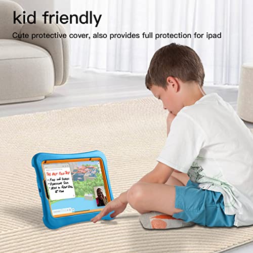 LeiJue Kids Case for 2021 iPad Mini 6, Light Weight Heavy Duty/Shockproof/Drop Proof with Handle/Kickstand, Child Friendly Protective Cover for iPad Mini 6th Gen 8.3inch (Blue)