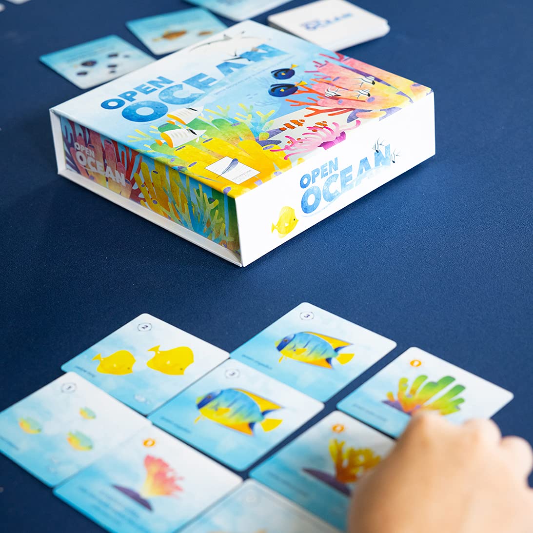 Open Ocean Card Game | Family Friendly Drafting + Tile Placement Game | Enjoyed by Kids, Teens, and Adults | Ideal for 1-5 Players | 8+