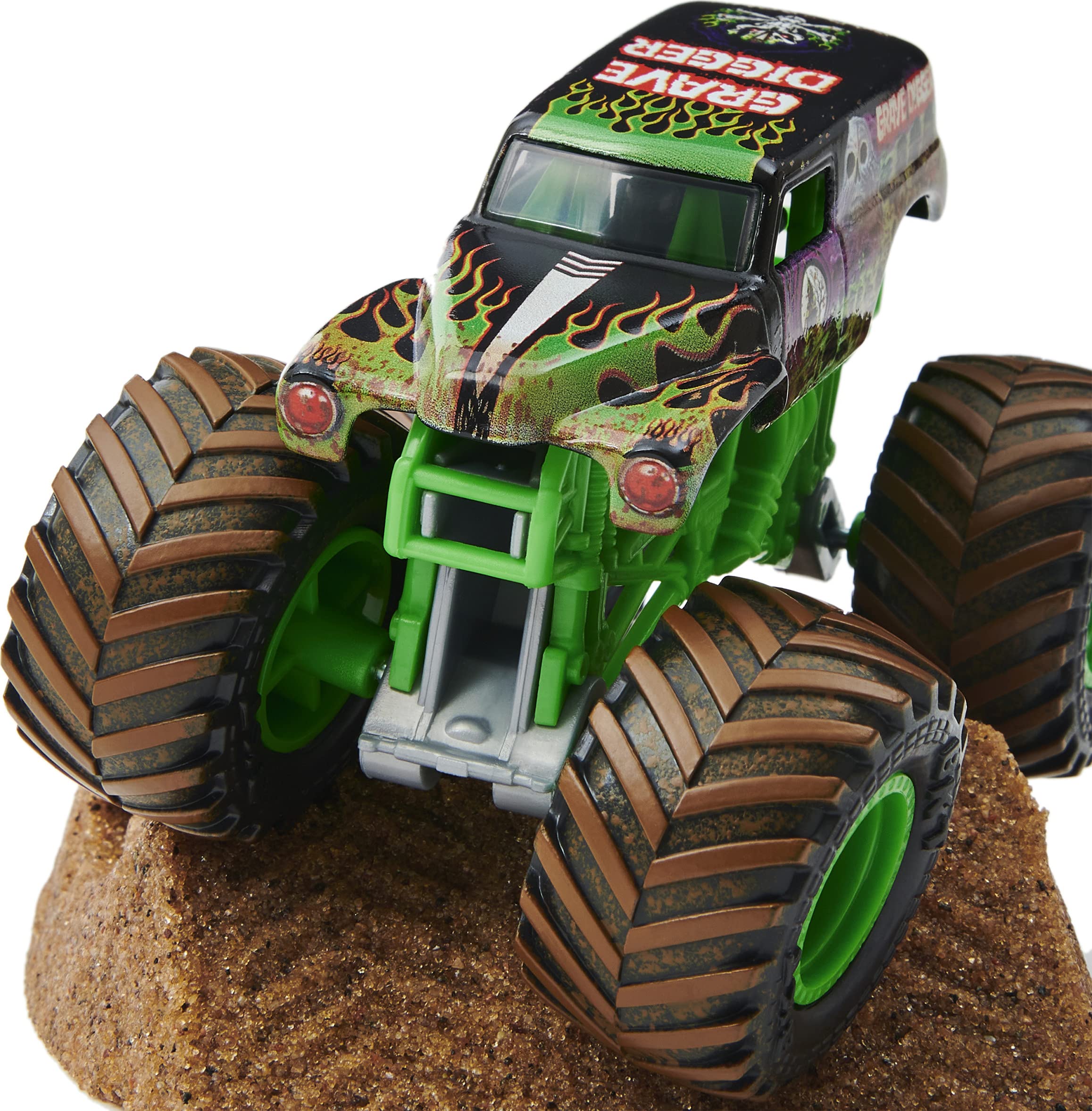 Monster Jam, Grave Digger Monster Dirt Starter Set with 8oz Monster Dirt and Official 1:64 Scale Truck