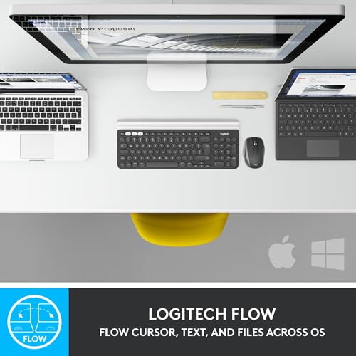 Logitech MX Anywhere 2S Wireless Mouse Use On Any Surface, Hyper-Fast Scrolling, Rechargeable, Control Up to 3 Apple Mac and Windows Computers and Laptops (Bluetooth or USB), Graphite