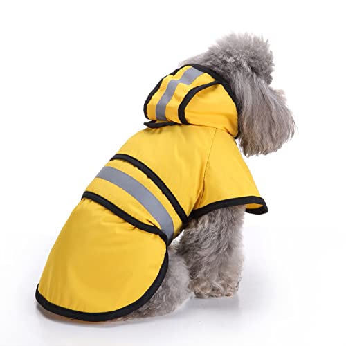 Costume for Dogs Small and Large Dog Hook&Loop Small Raincoat Medium Hooded Reflective Raincoat Pet Pet Clothes