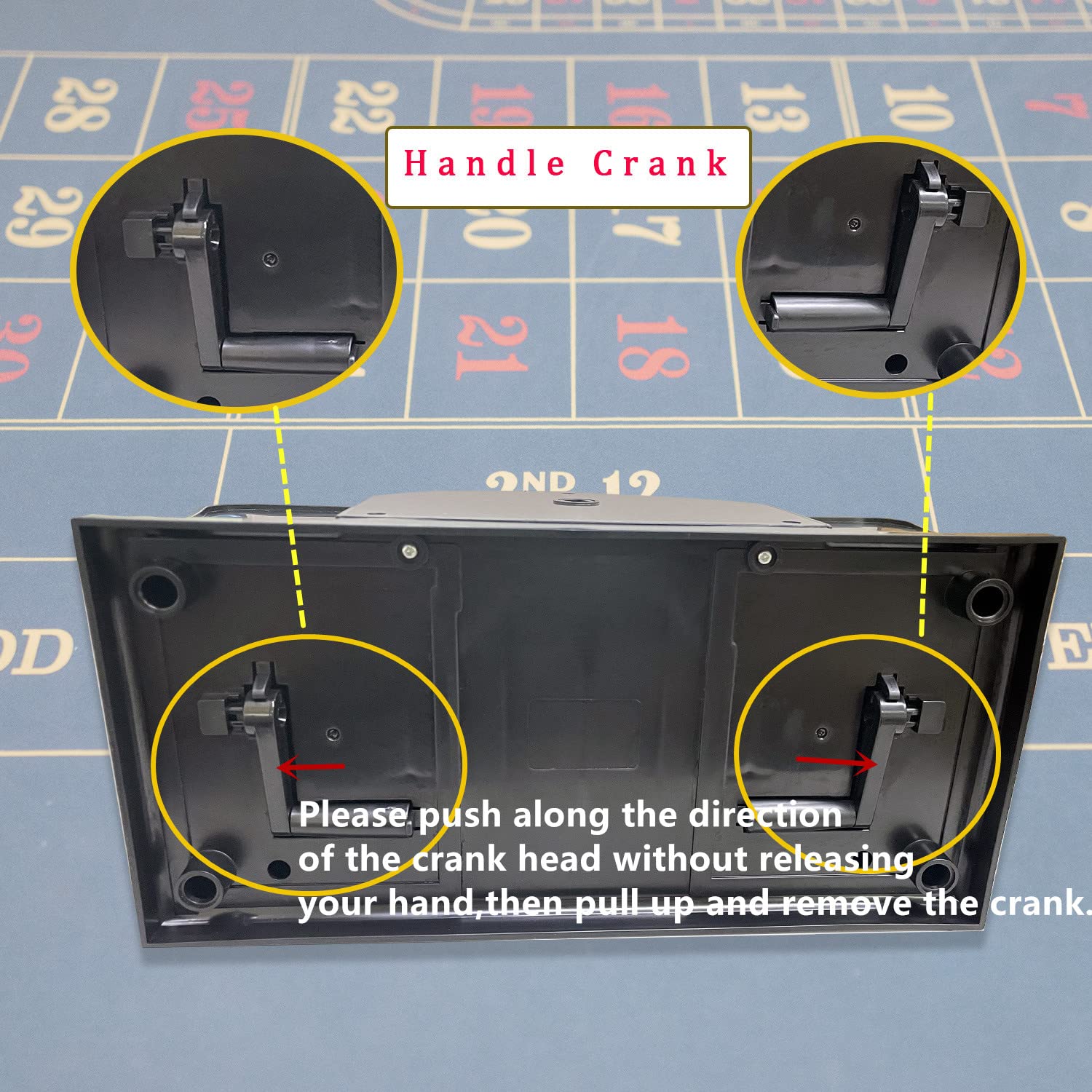 SANZHENG Card Shuffler 2 Deck, Playing Card Shuffler Manual for UNO Blackjack Texas Holdem Poker Home Card Games, Hand Cranked Card Shuffling Machine (Black)