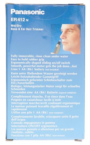 Panasonic ER-412 Water Washable Nose/Ear Hair Trimmer Black