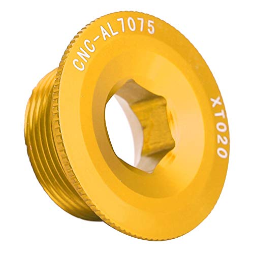 Crank Arm Bolt for Mountain Road Bike Bracket Cap M20 x 10 Crankset Screw BB Axis Screws M20 10 Durable Aluminum Alloy Threads (Gold)