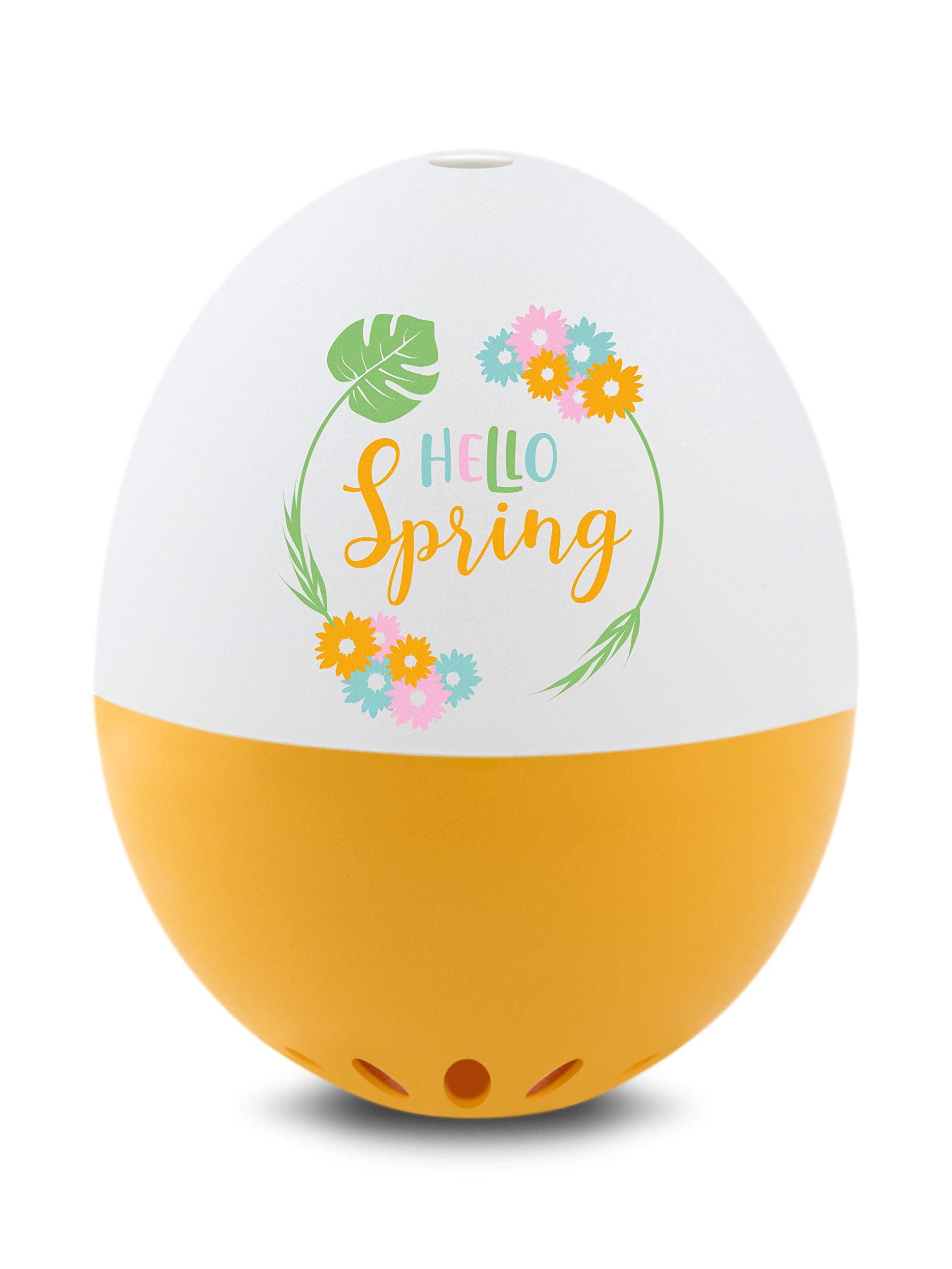 Brainstream BeepEgg Cook Perfect Soft, Medium, or Hard Boiled Favorite Tunes Singing and Floating Egg Timer, Spring Orange