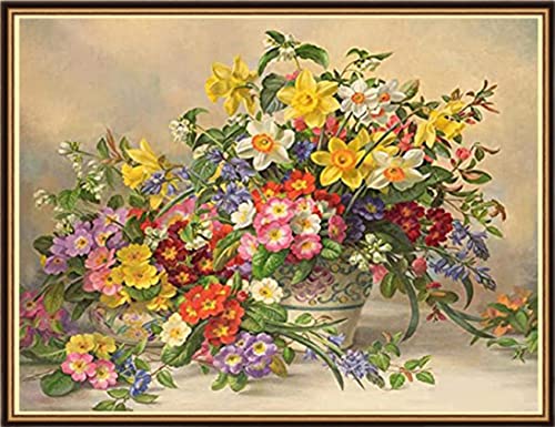 Fanxvivy Beginners Cross Stitch Kits Stamped Full Range of Embroidery Starter Kits for Beginners DIY 11CT Preprinted Cross-Stitch Kit for Adults Needlepoint Kits- (Cross Stitches kit 07)