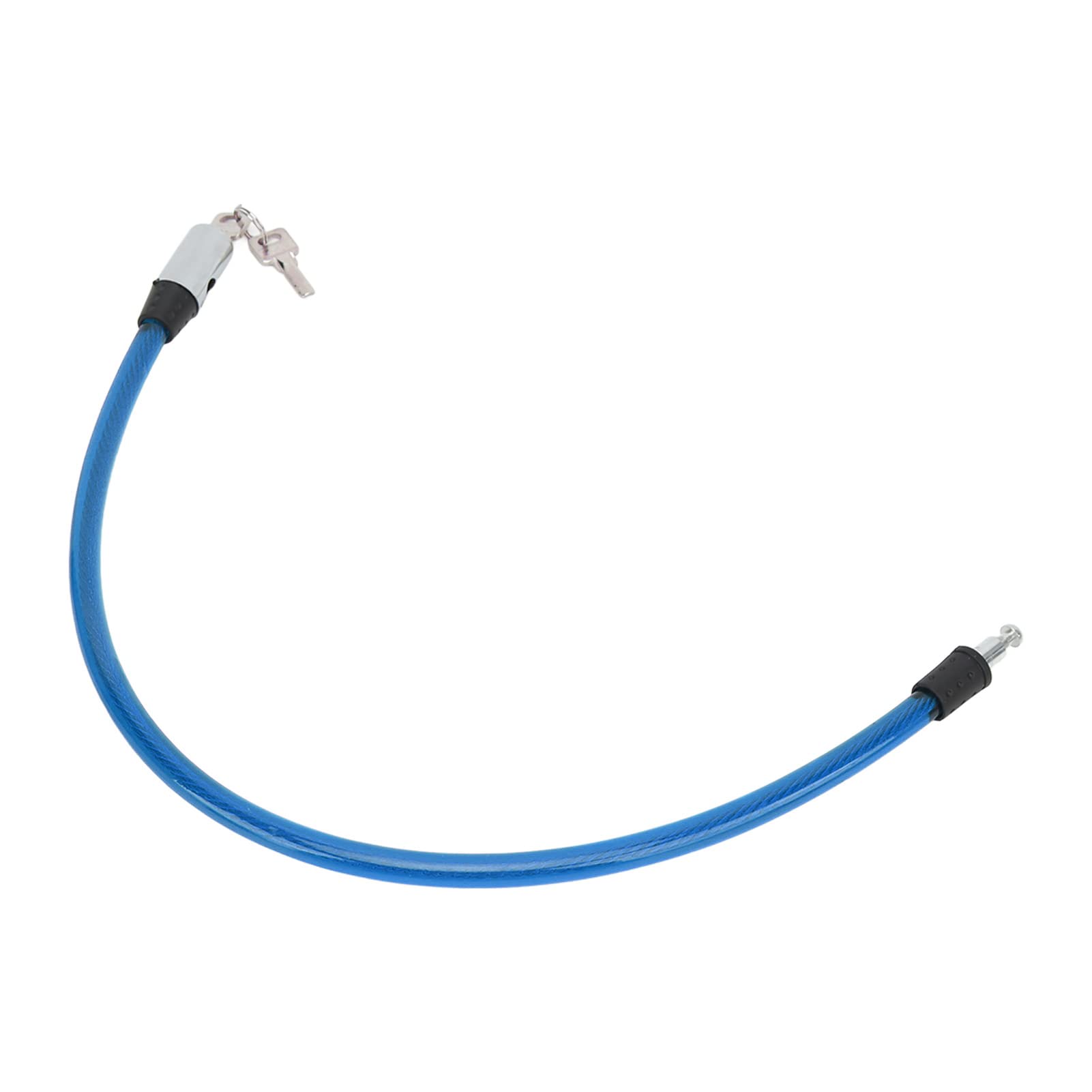 Cable Lock, Two Keys Bike Cable Steel Wire Durable Material Portable Size for Motorcycle for Bike for Gate(blue)
